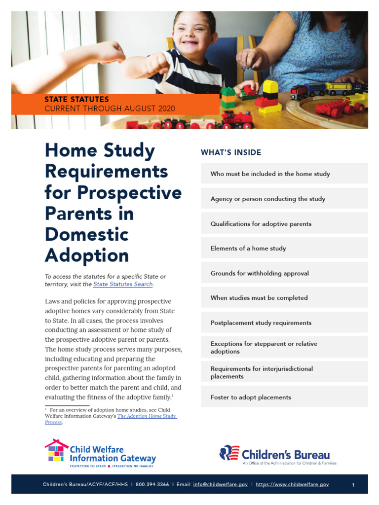 homestudyreqs_adoption | PDF | U.S. State | Adoption