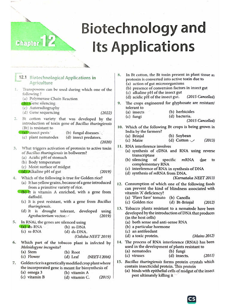 Biotechnology and Its Applications | PDF