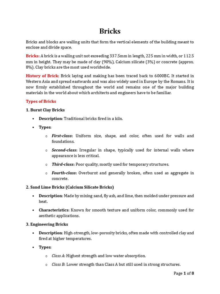 Bricks | PDF | Brick | Concrete