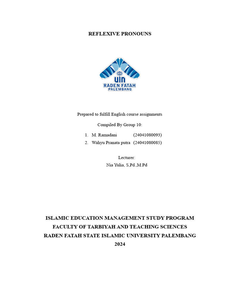 REFLEXIVE PRONOUNS (1) | PDF | Pronoun | Subject (Grammar)