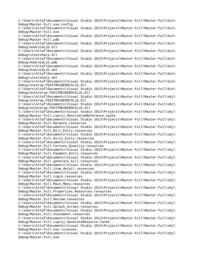 Master-Full Csproj FileListAbsolute | PDF | Microsoft Visual Studio | Computer Science