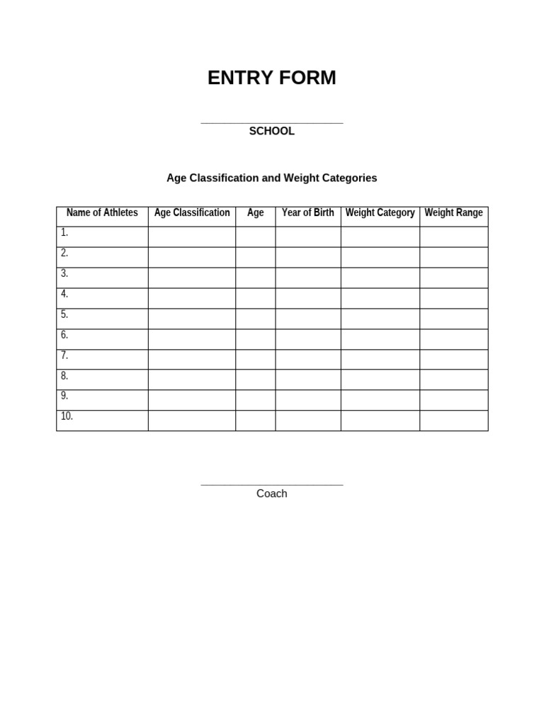 Entry Form | PDF