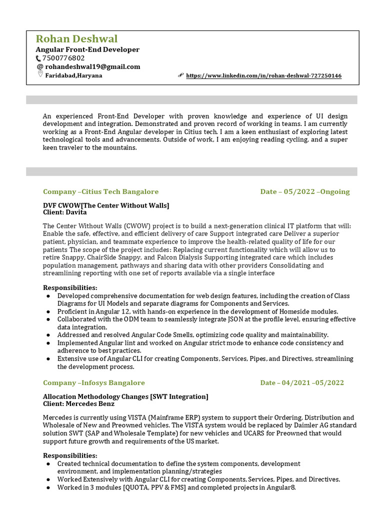 Rohan Resume | PDF | Bootstrap (Front End Framework) | Software Development