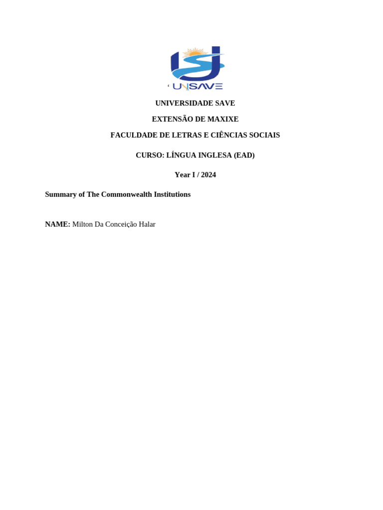 Commonwealt - Summary | PDF