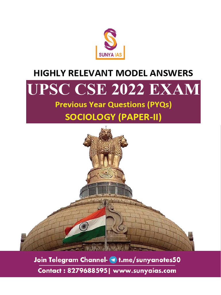 Socio - 2022 - Paper 2 - Solved PYQ - F | PDF