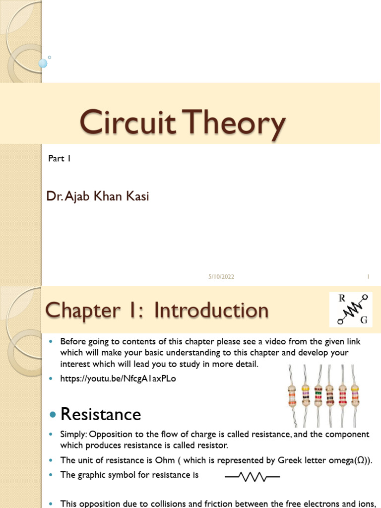 Circuit Theory Lecture 1-2 | PDF | Electrical Resistance And ...