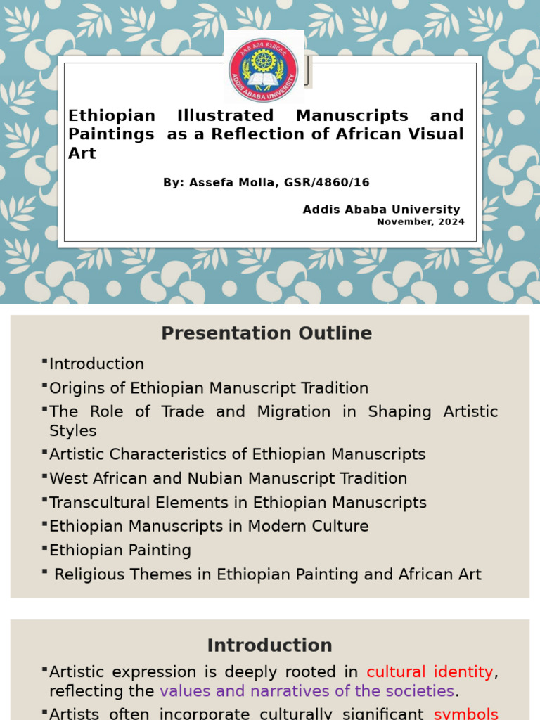 Ethiopian Illustrated Manuscripts and Paintings As A Reflection of African Visual Art | PDF ...