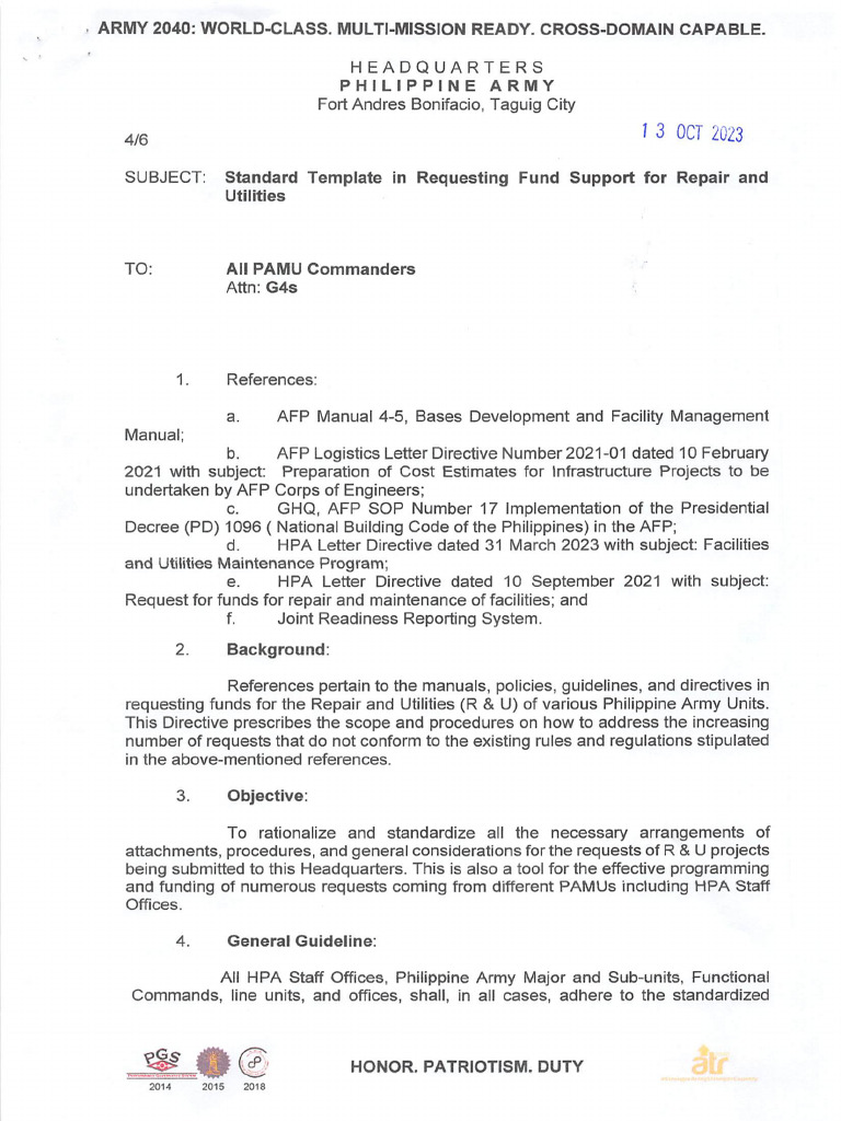Hpa Letter Directive Dated 13 October 2023 - Standard Template in ...