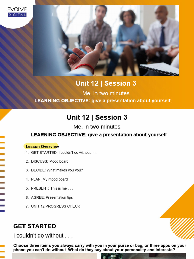Two-Minute Self-Presentation Guide | PDF | Adverb | Adjective