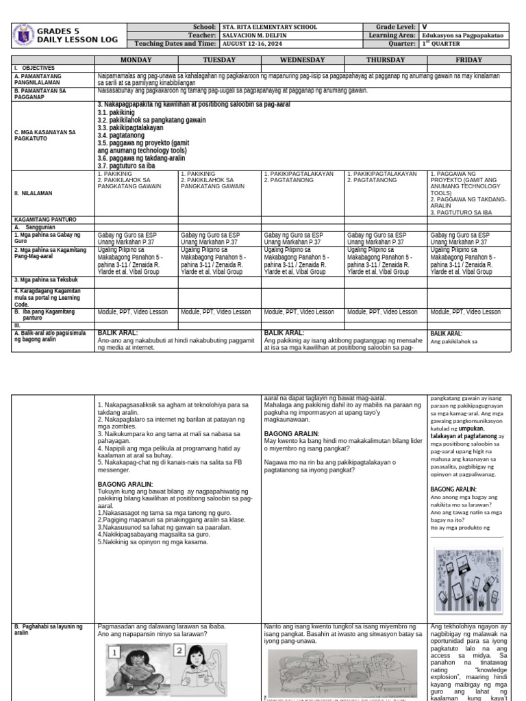 SMD - DLL - Q1 - Esp W3 Aug12-16 | PDF