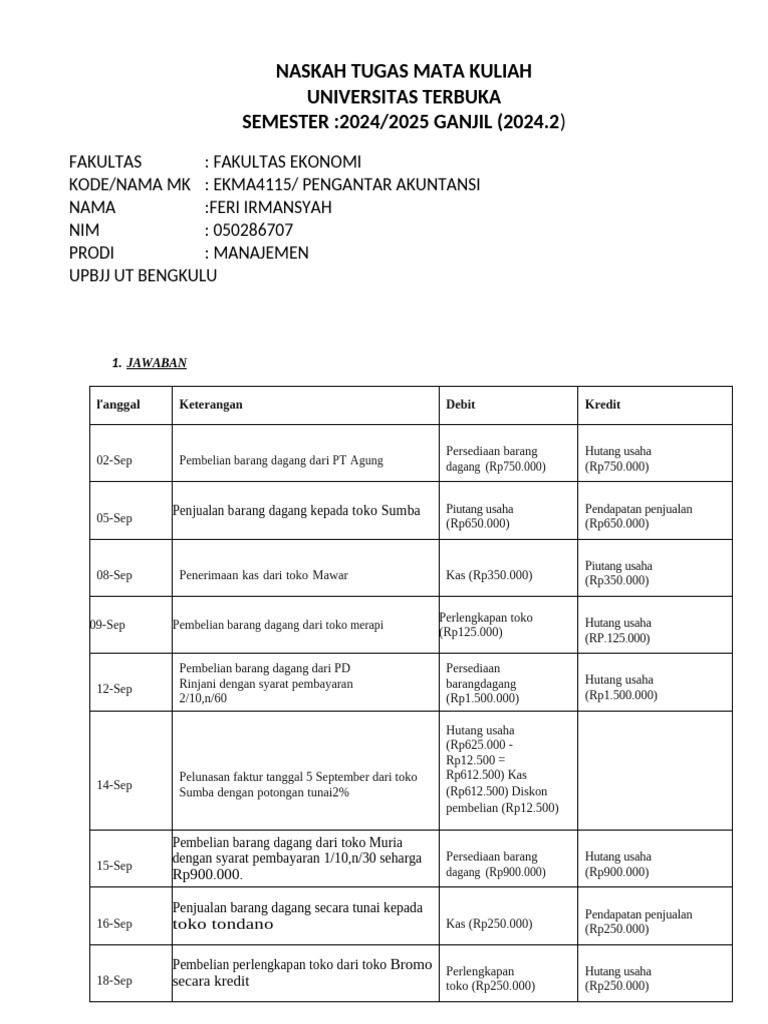 BJT TMK 2 Pengantar Akuntansi | PDF