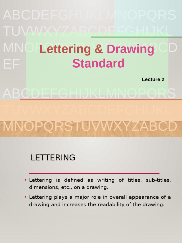 SEE-311, Lec 2, Lettering and Standards in Drawing | PDF | Drawing | Shape