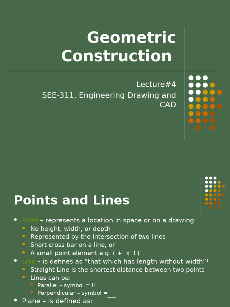SEE-311, Lec 4. Geometric Construction & Conic Section | PDF | Circle ...