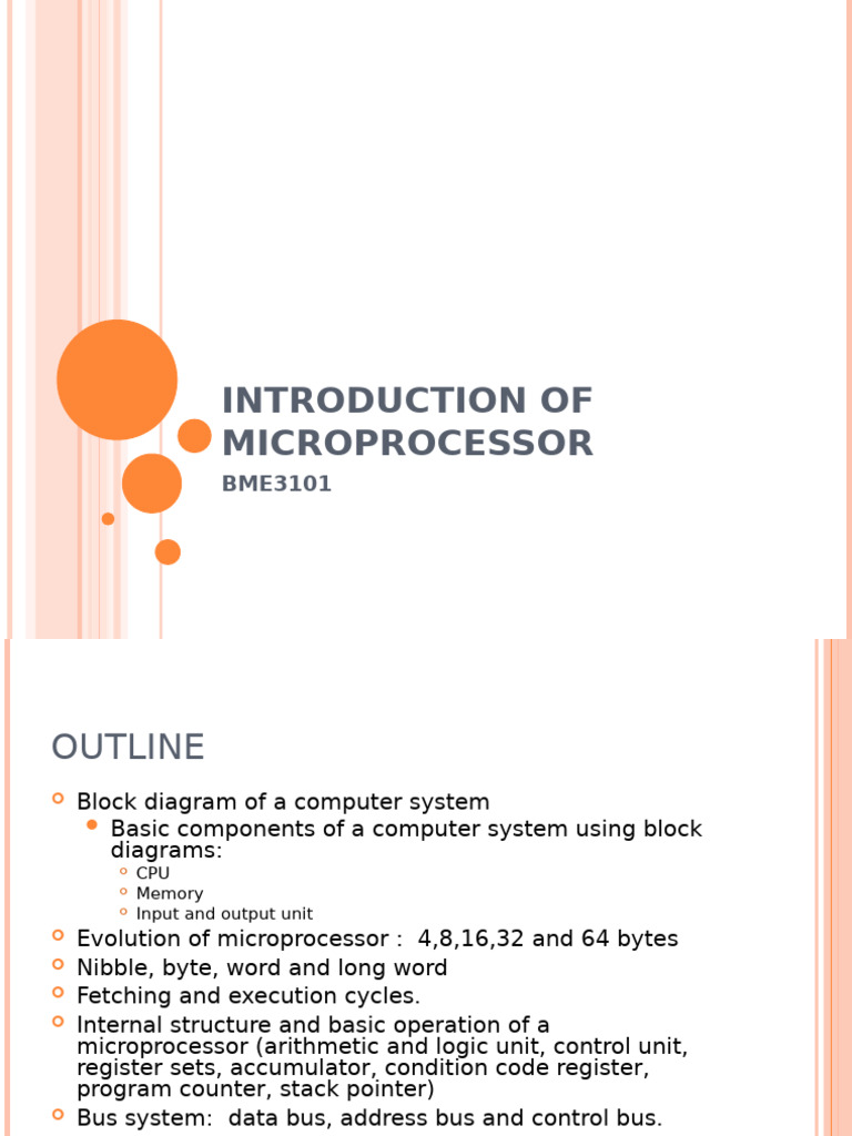 L1-Intro To Microprocessors | PDF | Central Processing Unit | Input/Output
