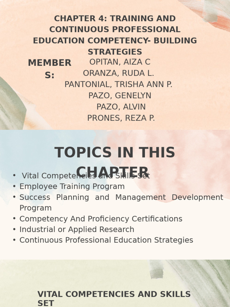 Competency-Building in Professional Training | PDF | Leadership ...