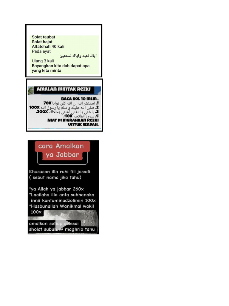 Amalan Harian | PDF