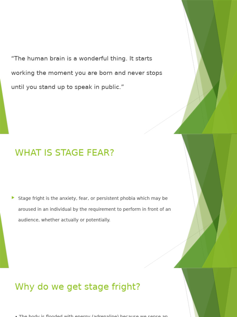 Stage Fear | PDF | Emotions