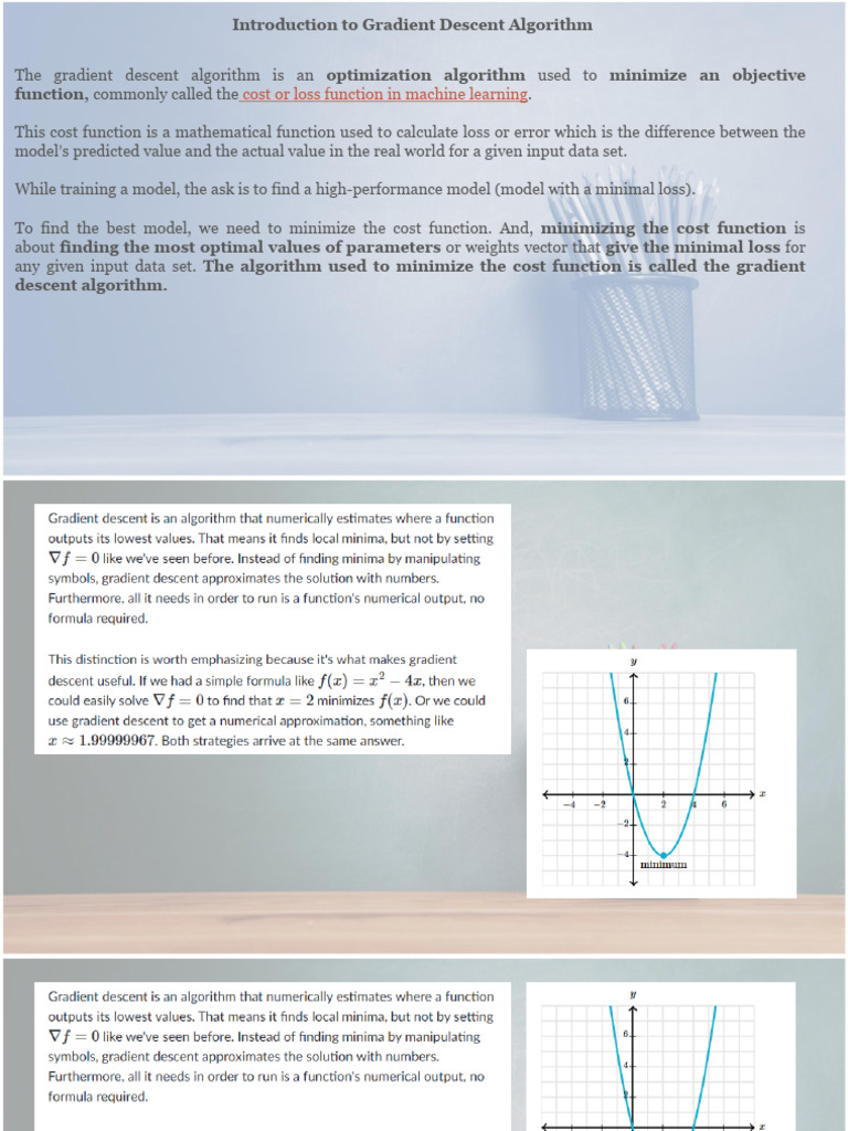 Gradient Descend | PDF | Loss Function | Mathematical Optimization