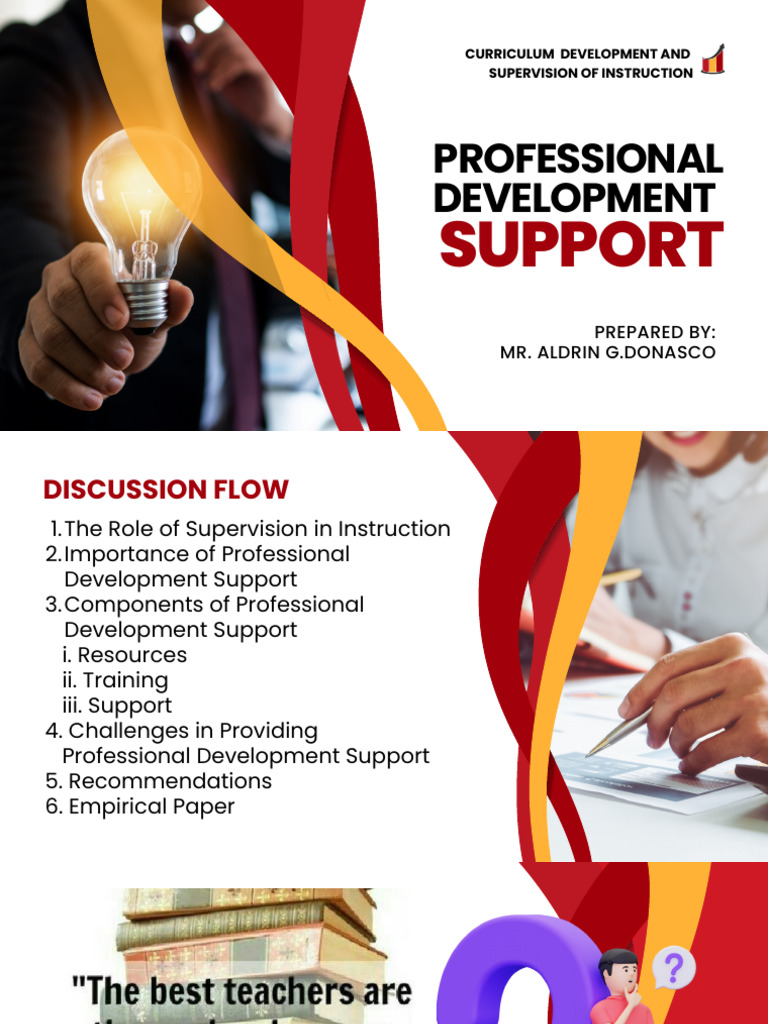 Professional Development Support | PDF | Teachers | Mentorship