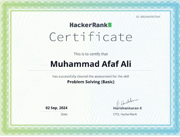 Problem - Solving - Basic Certificate | PDF