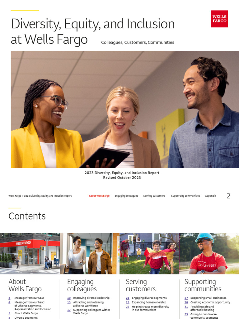 2023 Wells Fargo DE&I Report Summary | PDF | Race And Ethnicity In The ...