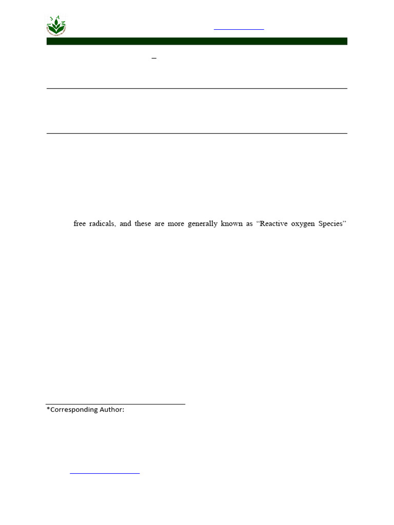 Root Cause of Diseases - Ama Concept W.S.R To Free Radical Theory | PDF | Radical (Chemistry ...