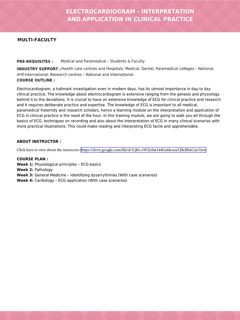 Electrocardiogram - Interpretation and Application in Clinical Practice ...