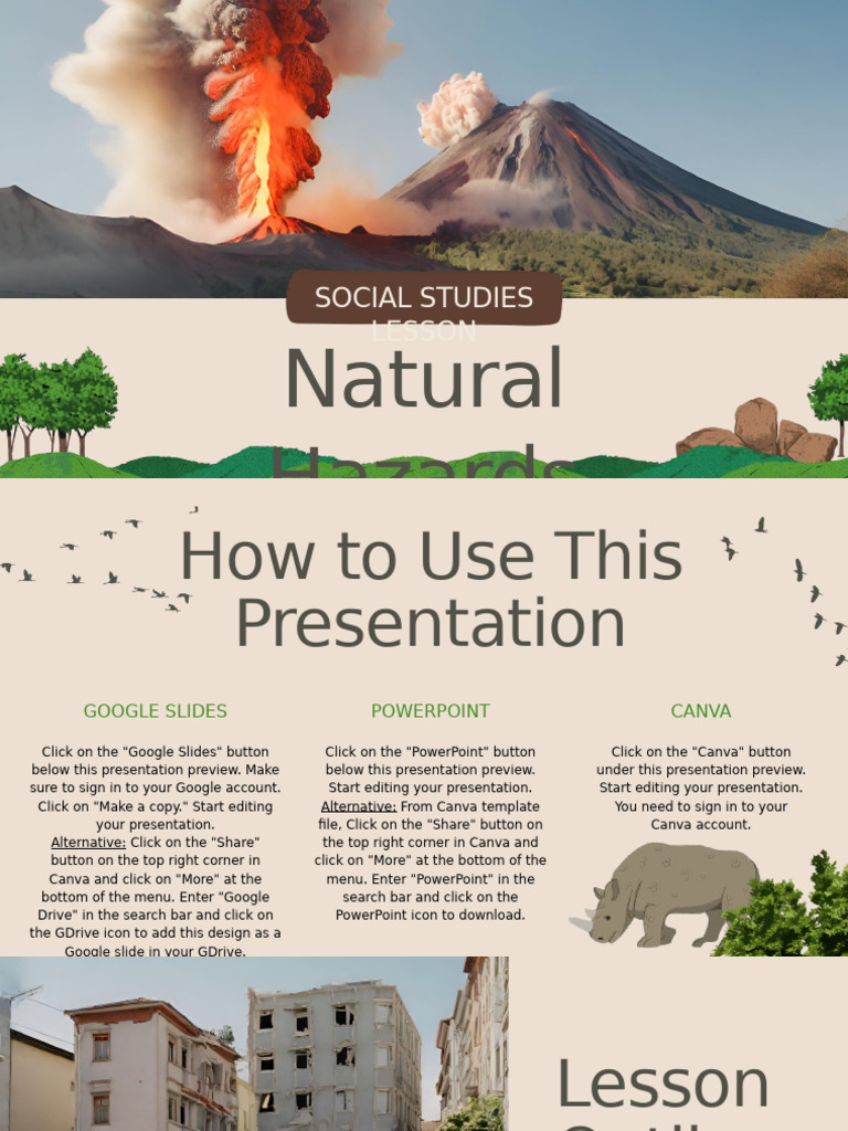 Bản sao của Natural Hazards Lesson | PDF | Natural Disasters | Volcano