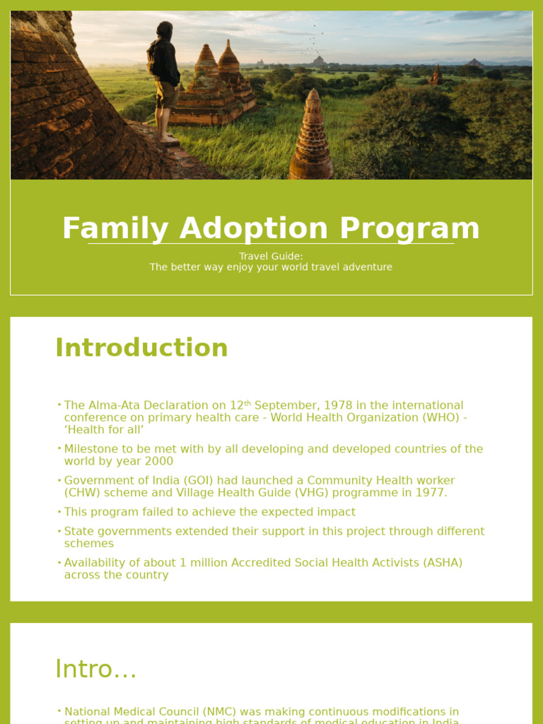 Introduction Family Adoption Program Class 1 | PDF | Sanitation | Family