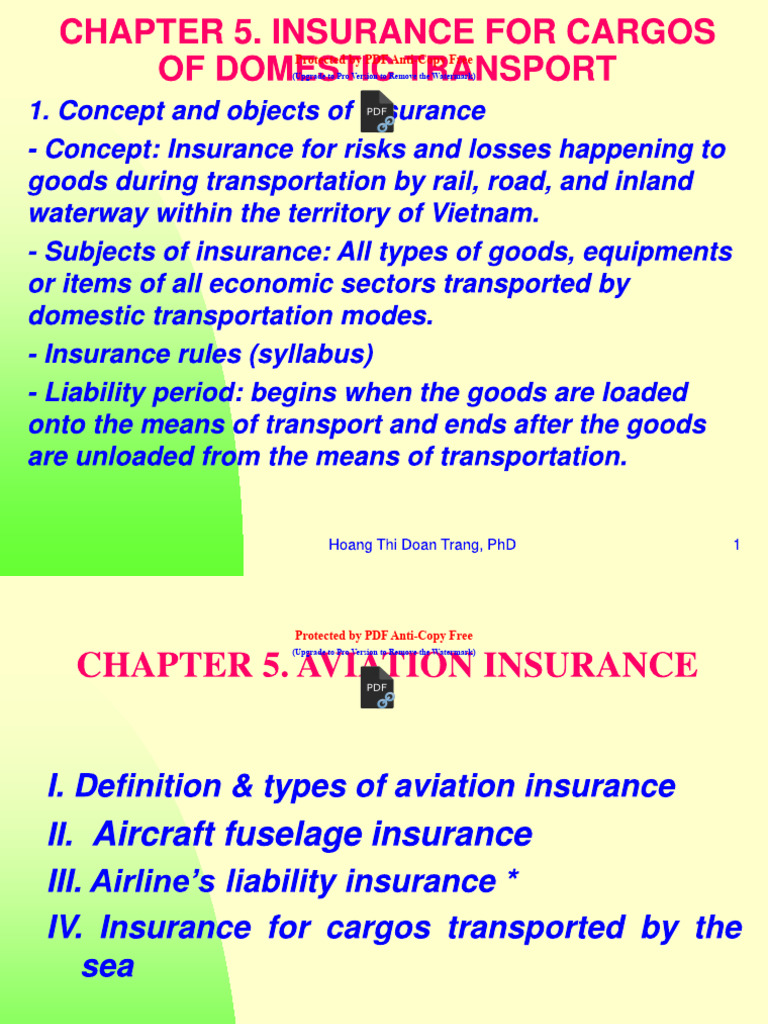 Chapter 5. Aviation Insurance | PDF