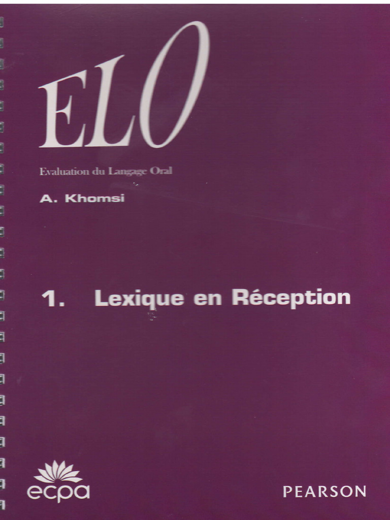 Elo 1.lexique en Reception | PDF