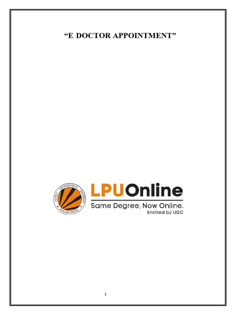 E Doctor Appointment Report Ganesh | PDF | C Sharp (Programming Language) | Microsoft Sql Server