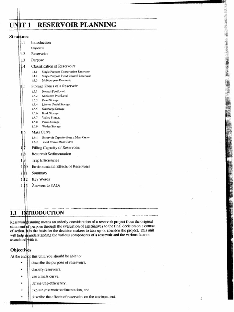 001 Reservoir Plan | PDF | Reservoir | Water Resources