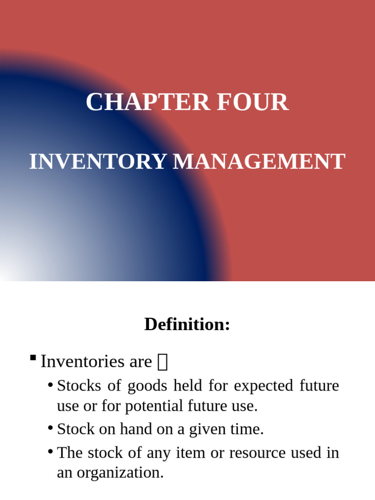 MM CH IV | PDF | Inventory | Demand