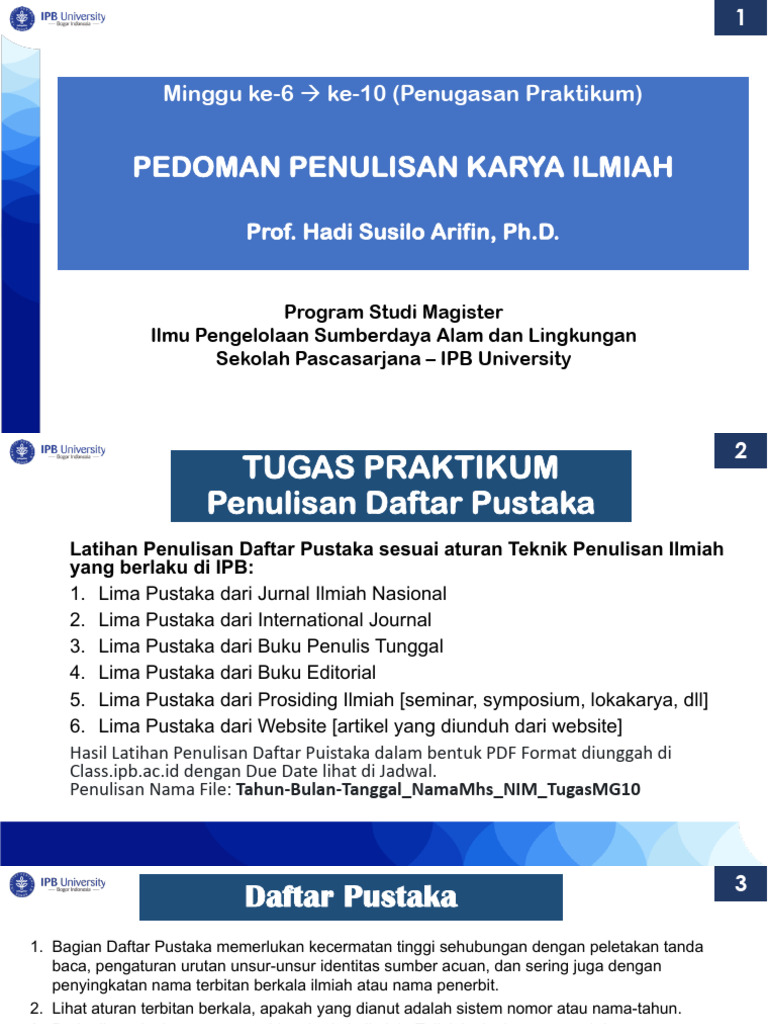 10 Prak HSA Pedoman Standar Penluisan Ilmiah Dari Mg6 | PDF | Kajian Bahasa Asing
