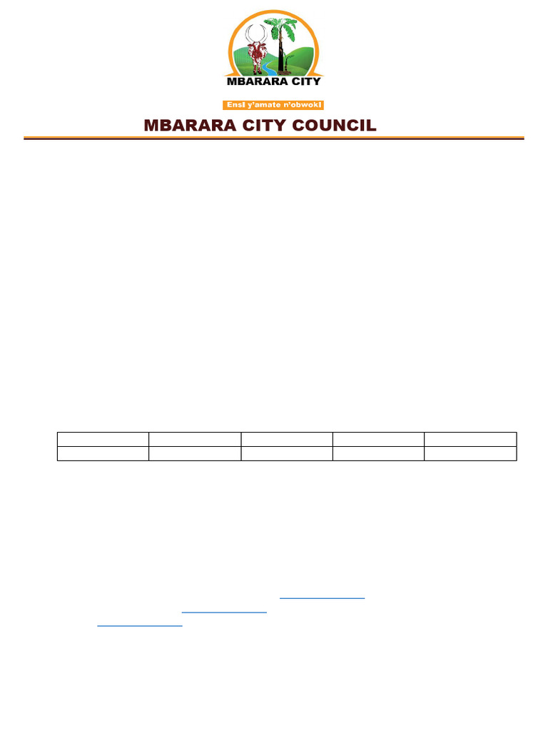 Mbarara City Council Street Parking Update | PDF | Business