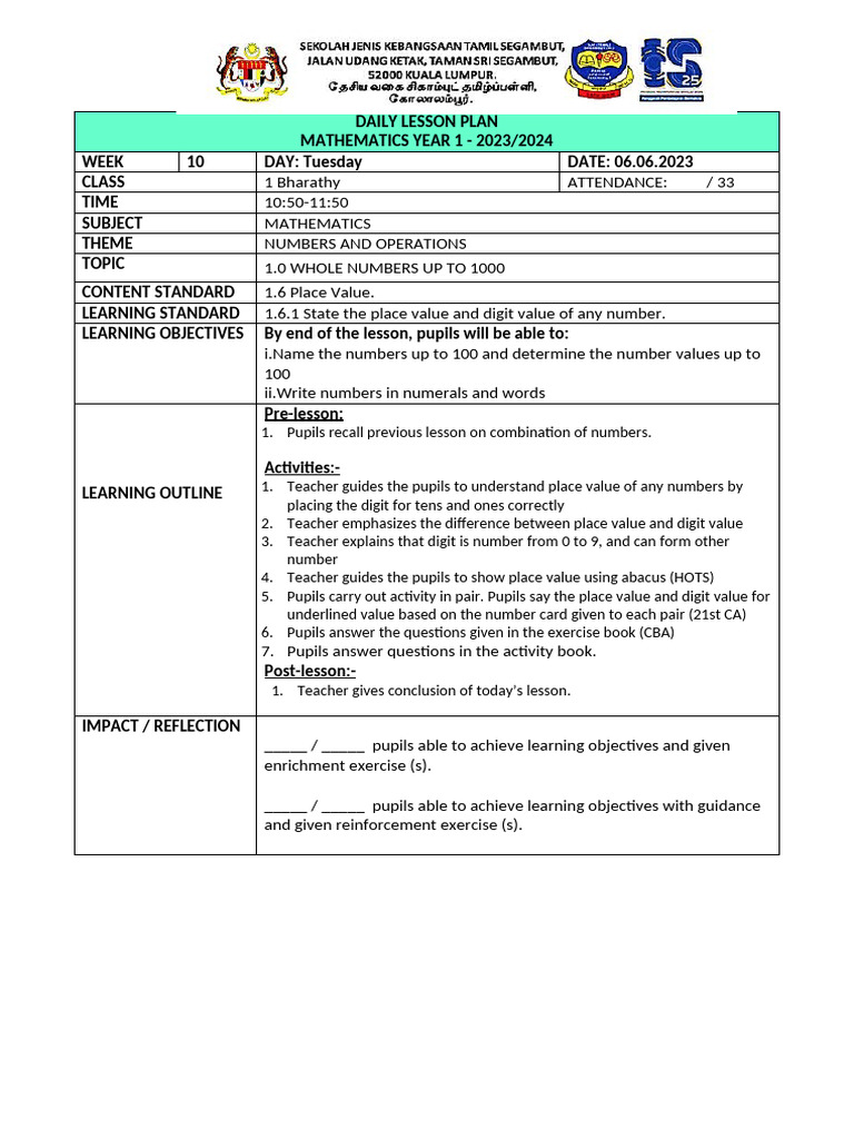 W10 | PDF | Lesson Plan | Learning W10 | PDF | Lesson Plan | Learning