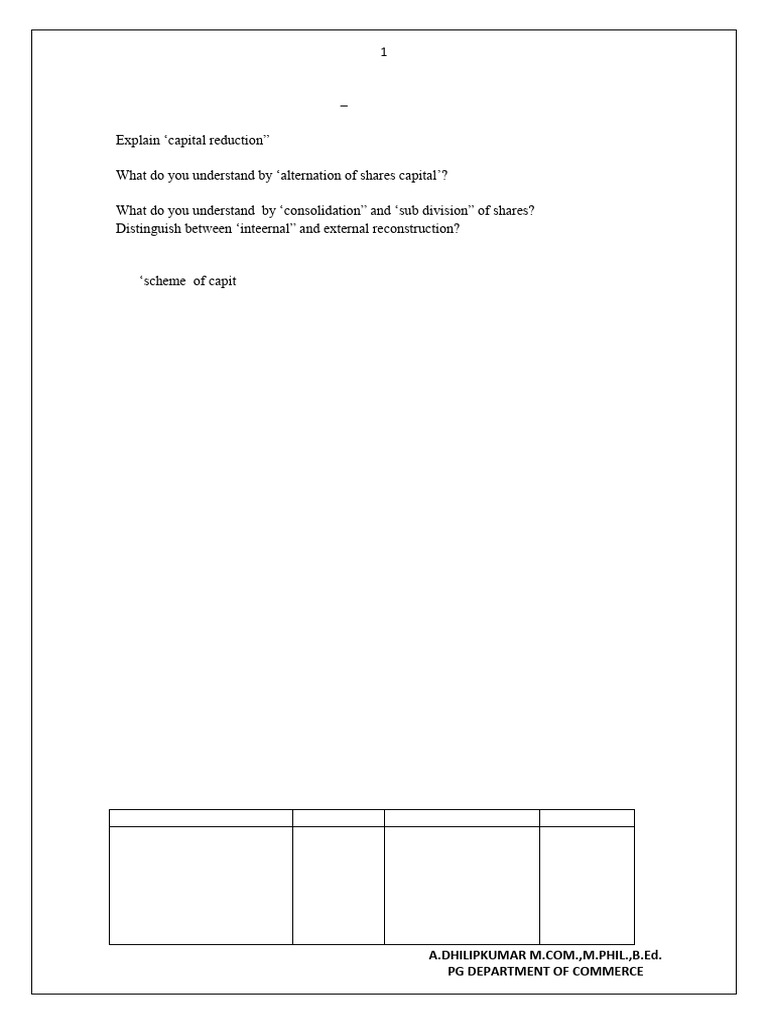 Advanced Corporate Accounting-II 2 | PDF | Equity (Finance) | Balance Sheet