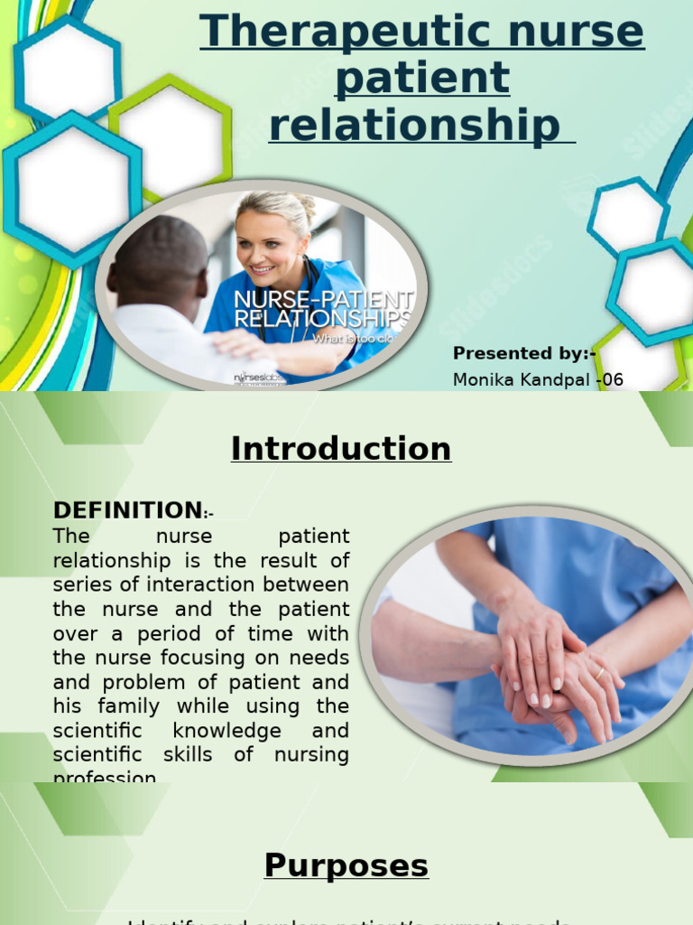 Therapeutic Nurse Patient Relationship | PDF | Psychotherapy | Nursing