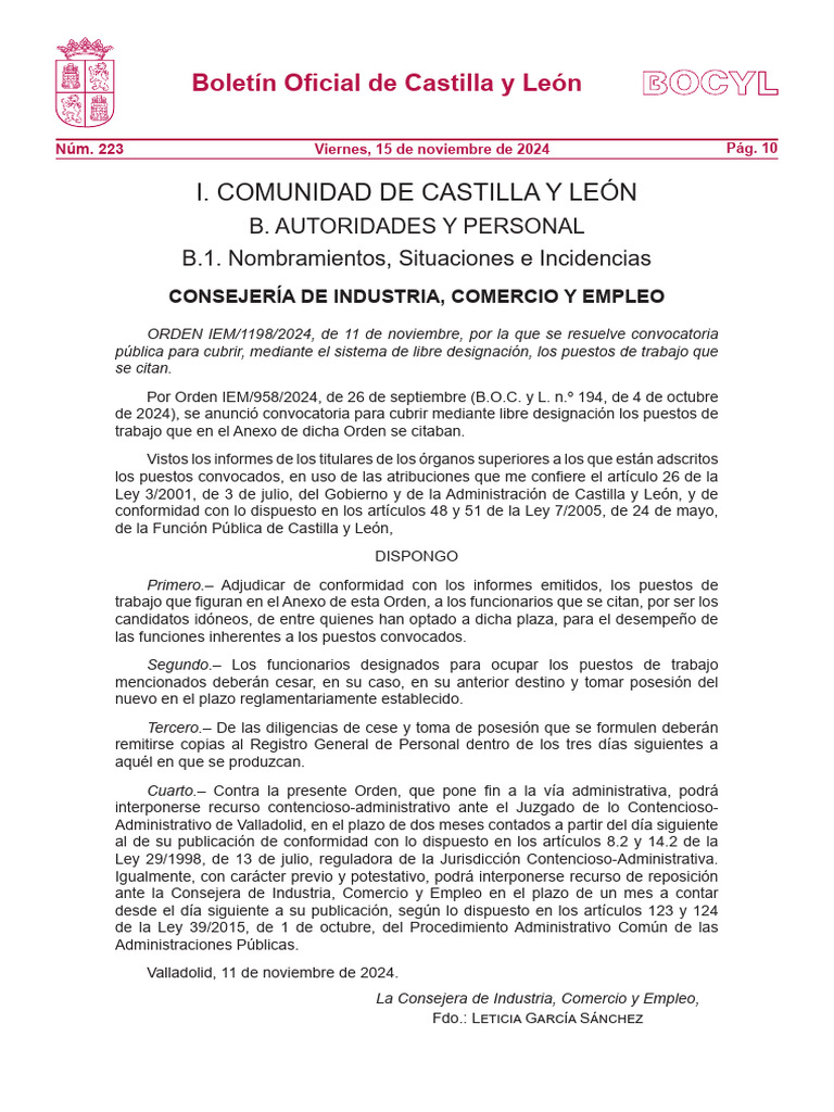 Bocyl D 15112024 1 | PDF | Gobierno