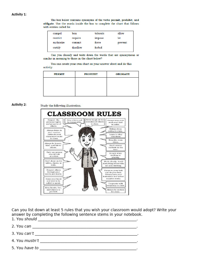 Activity 1 Modals | PDF