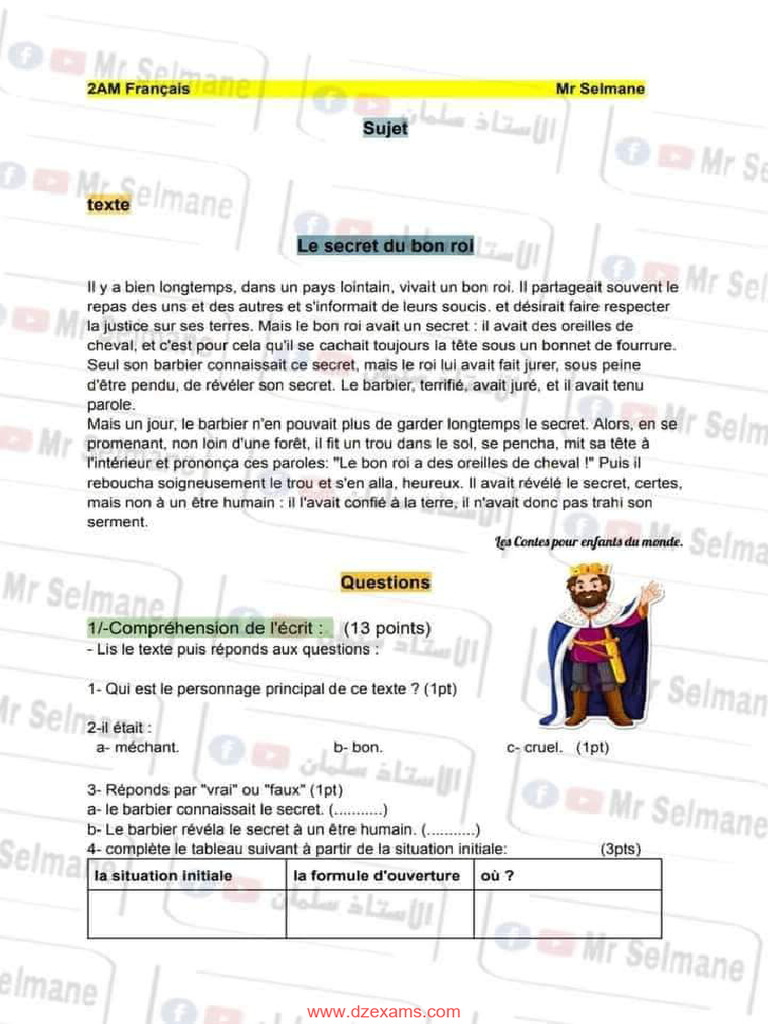 Dzexams 2am Francais 957642 | PDF