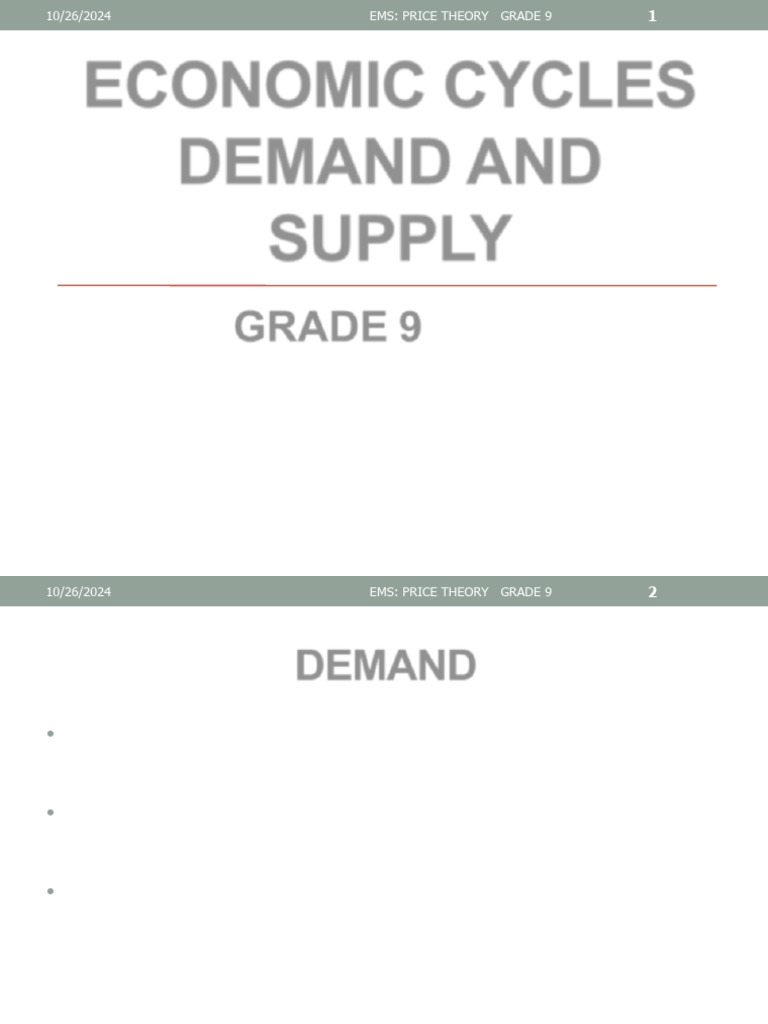 Price Theory 2 | PDF | Demand | Supply (Economics)