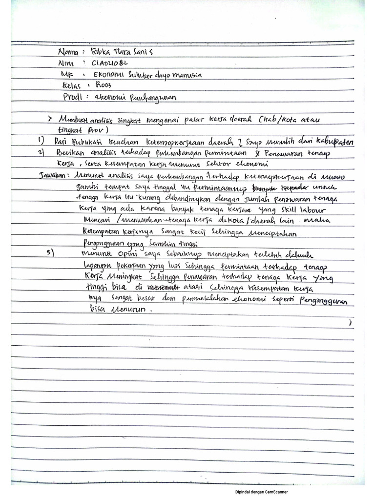 Ribka Tiara Sani - C1a021082 - Esm | PDF