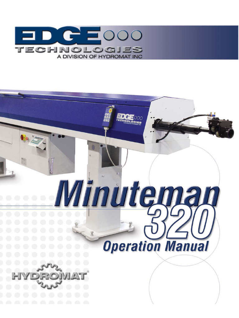 EDGE Minuteman 320 Bar Feeder Manual | PDF | Screw | Mechanical Engineering