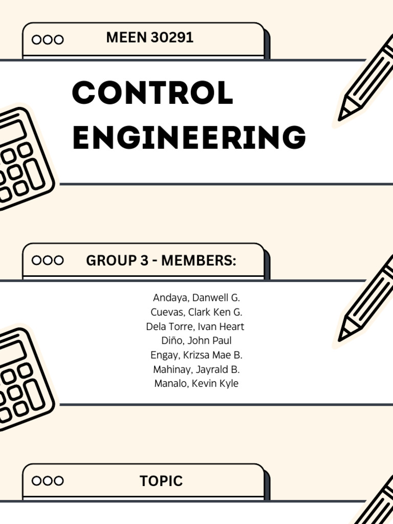 GROUP 3 - Transfer Function (Control Engr.) | PDF | Control Theory | Electrical Engineering