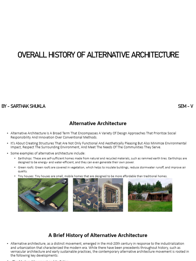 A History of Alternative Architecture | PDF | Sustainable Design ...