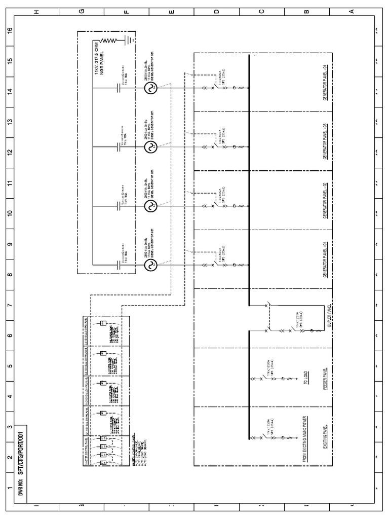 4x2500kVA STD Genset SLD | PDF | Applied And Interdisciplinary Physics ...