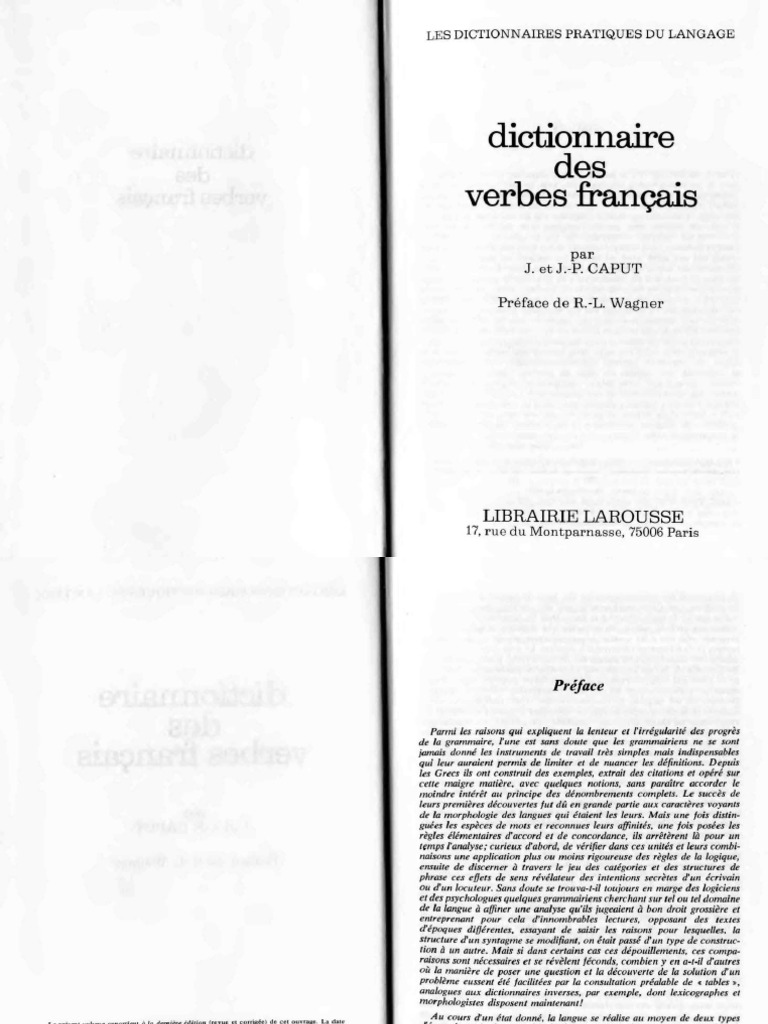 Dictionnaire Des Verbes Francais Optimize | PDF