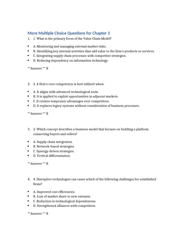 More Chapter 3 MCQs | PDF